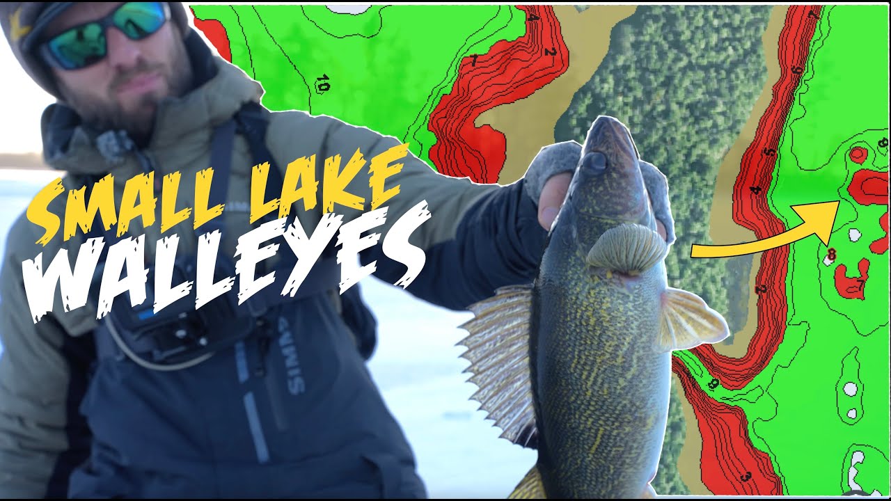 How to Catch Walleyes Ice Fishing SMALL LAKE! - YouTube