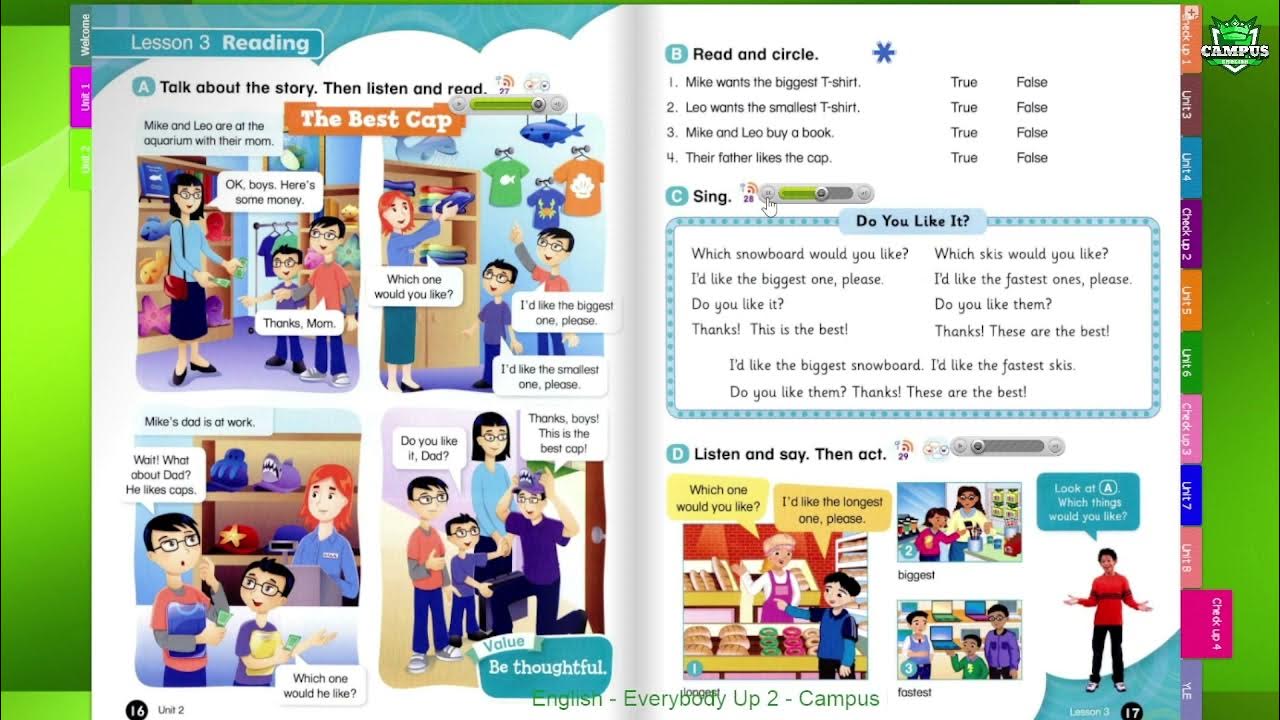 Everybody Up 4 - Unit 2 - Land and Sea - Lesson 3 - Reading - YouTube