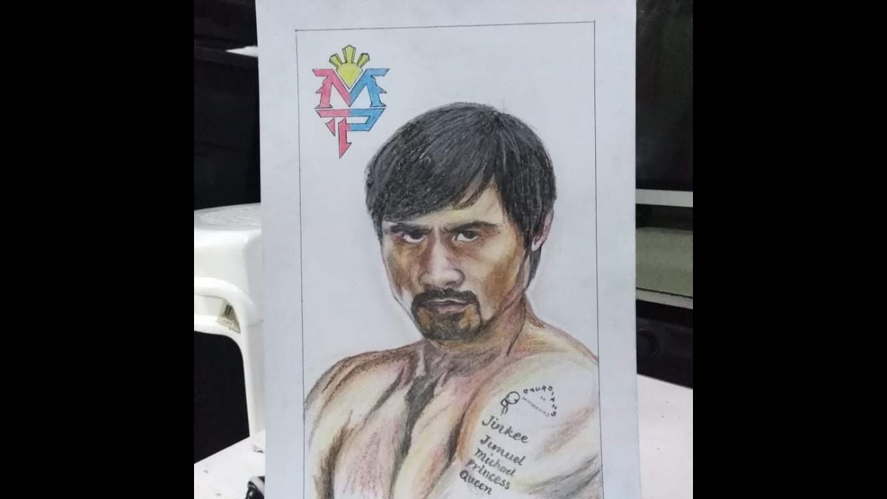 MANNY PACQUIAO - PORTRAIT DRAWING - YouTube