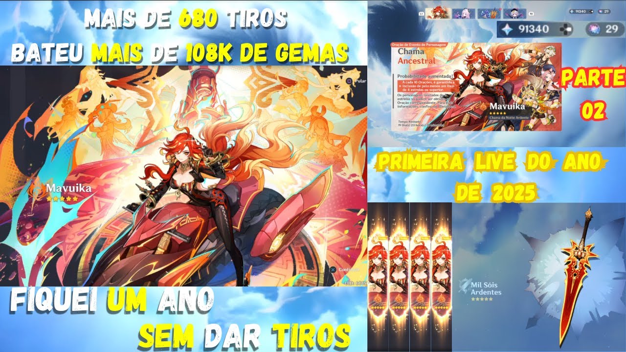 Genshin Impact 5.3 #001 (Parte 02) 680 Tiros Para Mavuica - Citlale Não ...