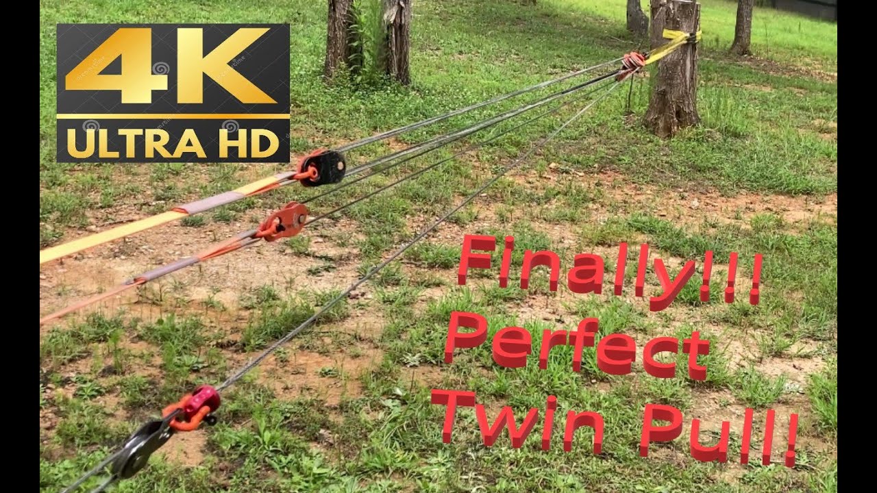 #9 Pulling Twin Stumps With Snatch Block Pulleys, 14:1 Mechanical ...