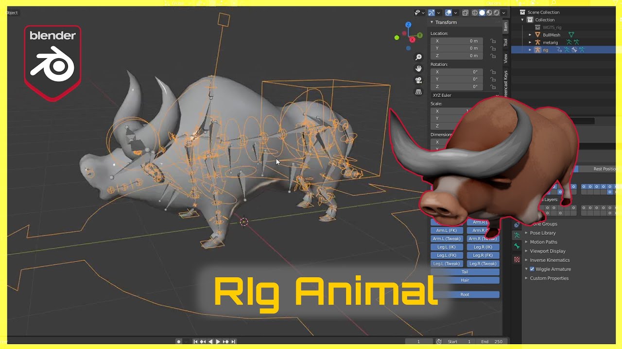 Como Fazer um Rig Animal no Blender 2.9 - Tutorial - YouTube