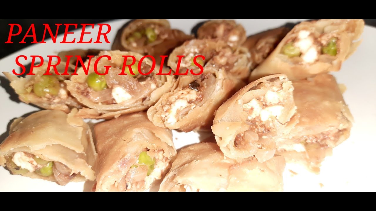 पनीर स्प्रिंग रोल/mater paneer spring rolls/Veg spring rolls - YouTube
