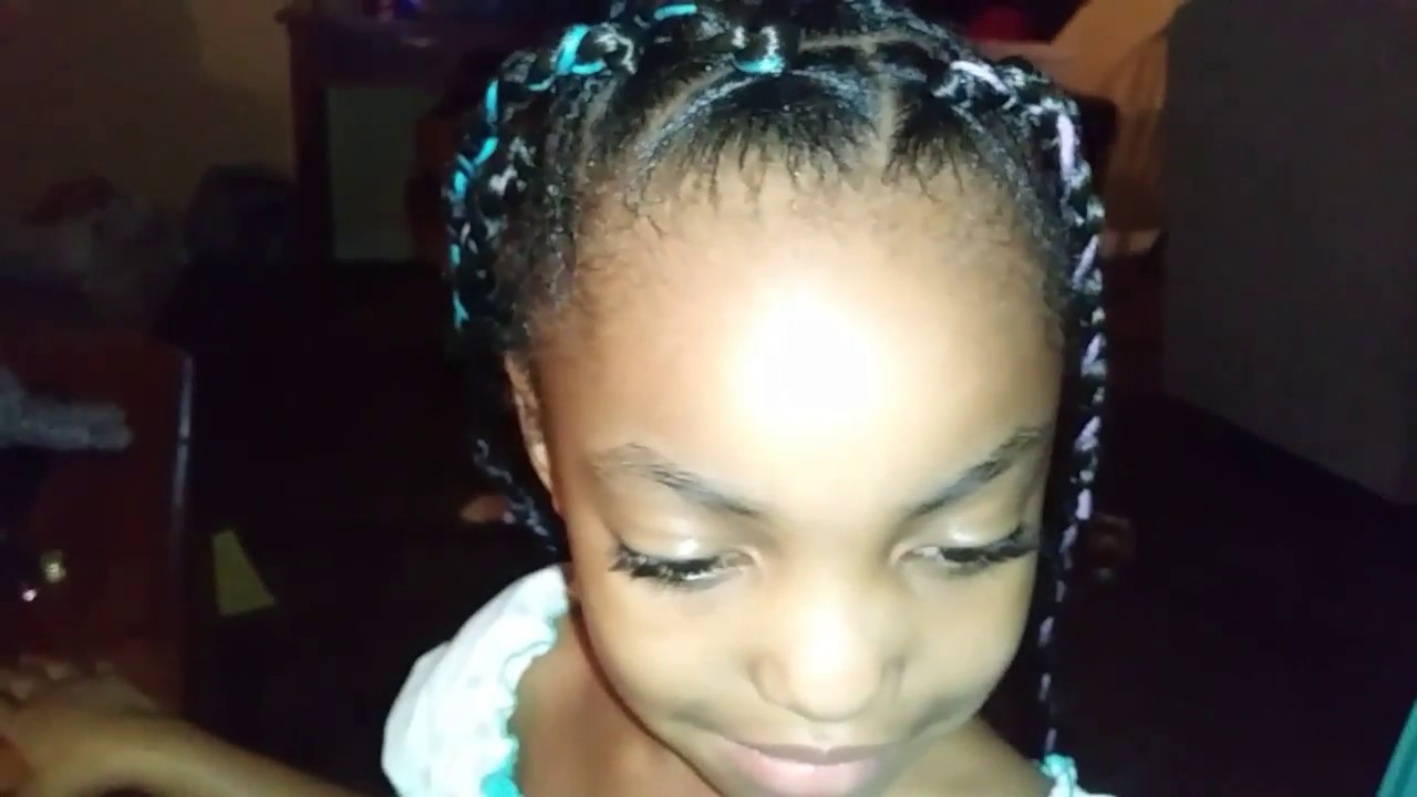 Sparkles protective hairstyle/ colorful box braids - YouTube