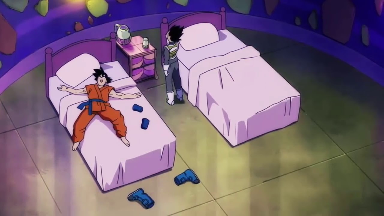 Goku y vegeta durmiendo en el planeta de bills / dragón ball súper ...