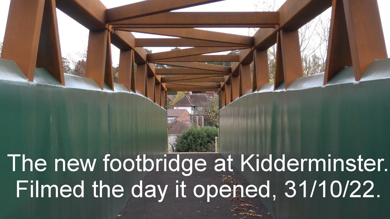The new, replacement footbridge over the railway at Kidderminster, 31 ...