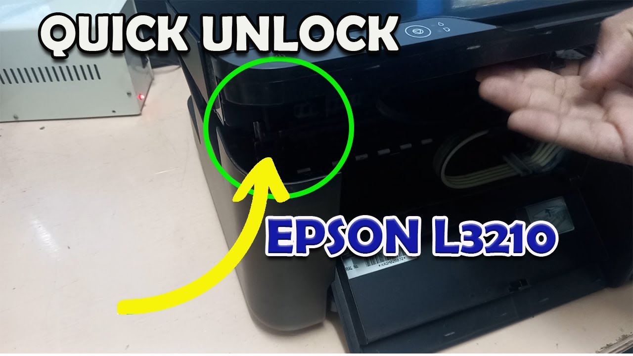 HOW TO UNLOCK AND LOCK EPSON L3210 SCANNER COVER - YouTube