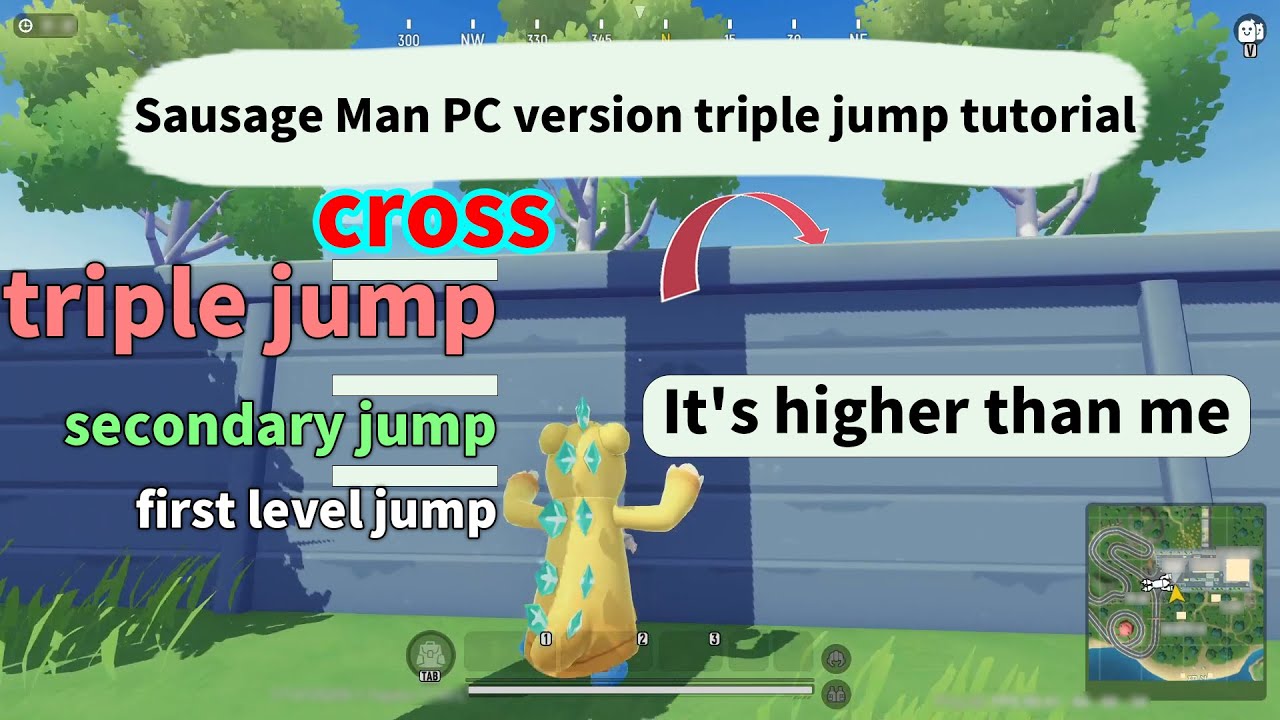 【Sausage Man】 PC version triple jump tutorial - YouTube