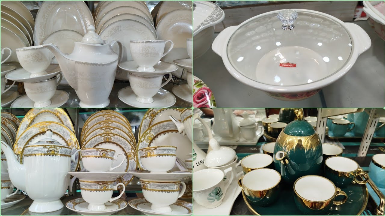 Wholesale Crockery Market/Glass Cover Dinner Set/Royal Fancy Crockery ...