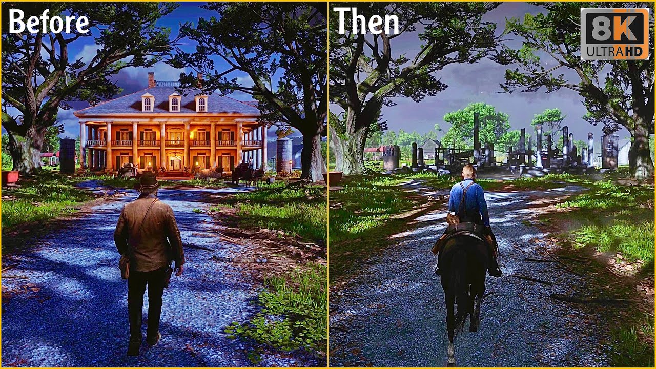 RDR2 after the burning of the youngest palace of the RDR 8K Ultra HD ...