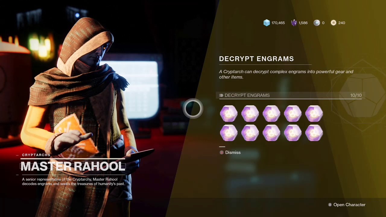 10 Engrams Decrypted, Master Rahool, Tower, Destiny 2 - YouTube