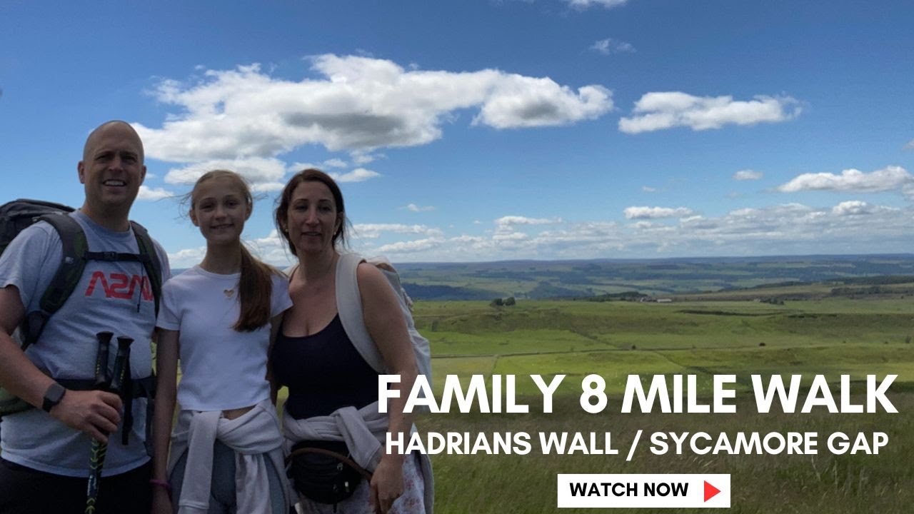 Family 8 Mile Walk Sycamore Gap Hadrians Wall - YouTube
