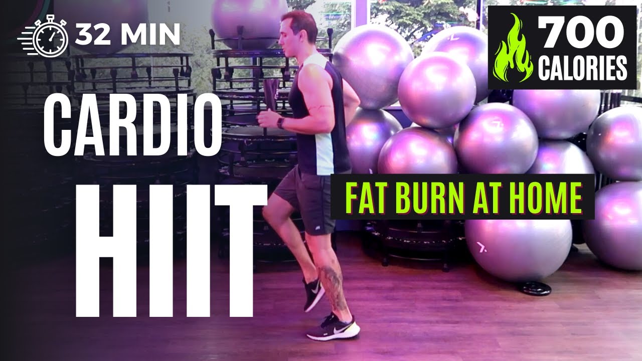 32 Min Cardio HIIT 🔥High Intensity Workout for Fat Burn at Home (No ...