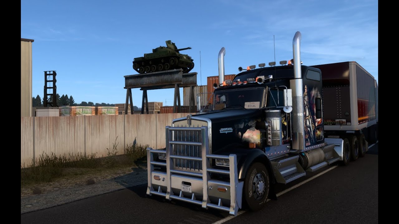 First drive of the Kenworth w900 100th anniversary edition in ATS - YouTube