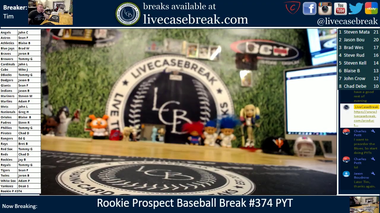 LiveCaseBreak Live Stream! BGS Reveal! Rookie Prospect Baseball Night ...
