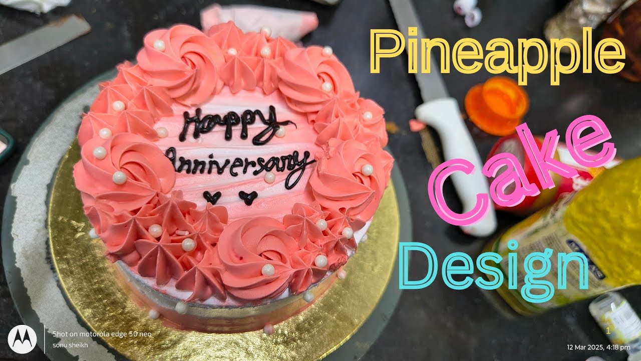 Pineapple cake design | full tutorial cake ideas - YouTube