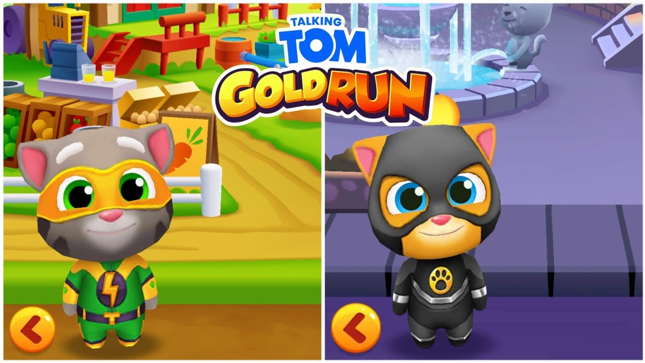 Super Tom vs Super Ginger - Talking Tom Gold Run Gameplay - YouTube