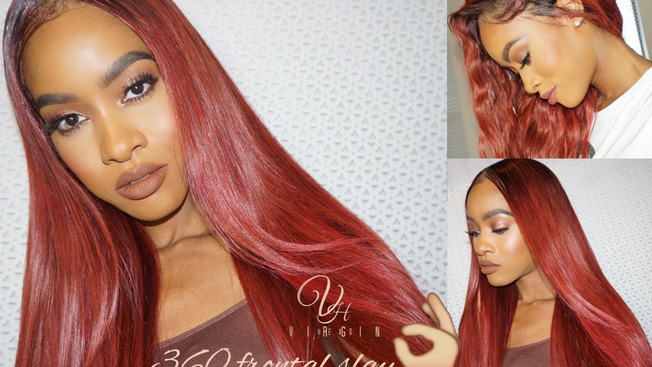 ARMENIAN PURE STRAIGHT | 360 FRONTAL | RED COLOR REFRESH |FLAT IRON ...