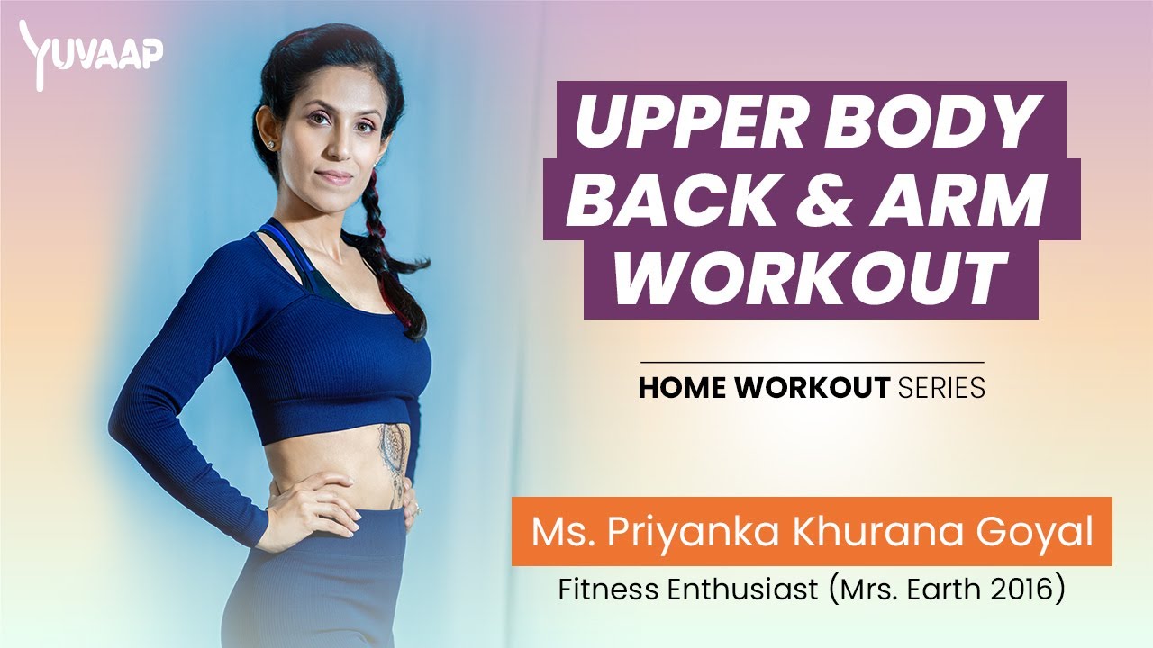 20 Mins Upper Body Back & Arms Workout | No Equipment Easy and ...