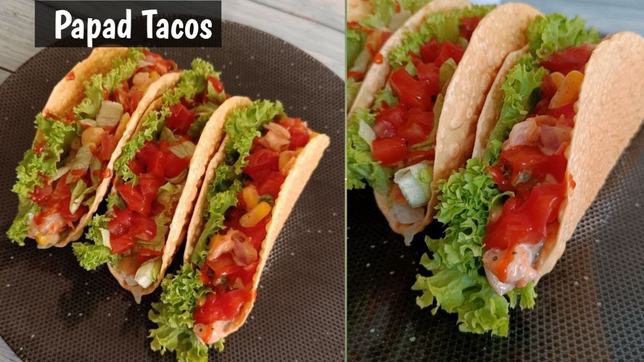 Papad Tacos Recipe | Iftar recipes | Ramadan Recipes | Veg Mexican ...