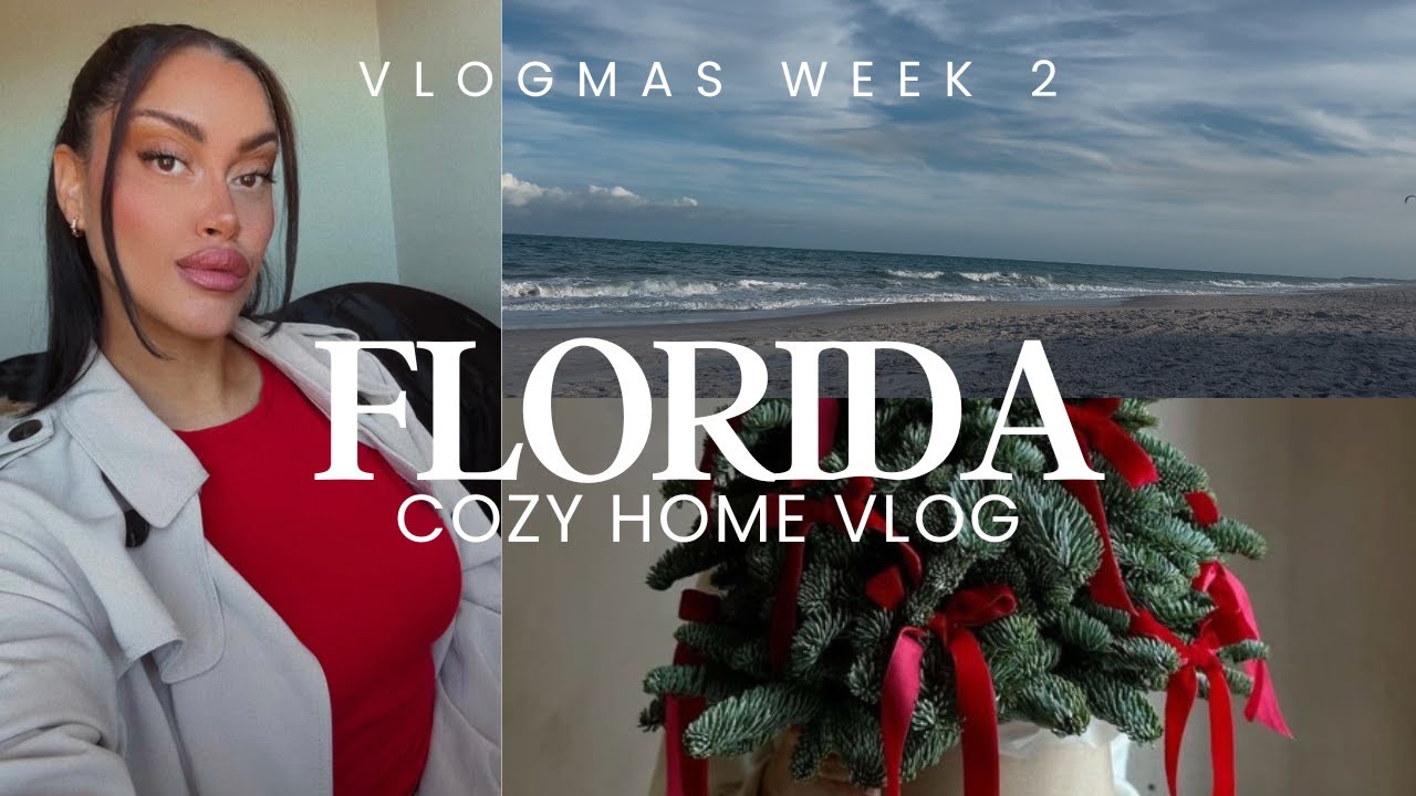 VLOGMAS IN FLORIDA WEEK 2 - cozy days, cooking, vision board tutorial ...