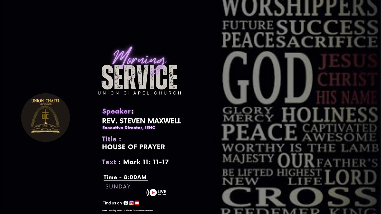 UNION CHAPEL- ENGLISH MORNING SERVICE - YouTube