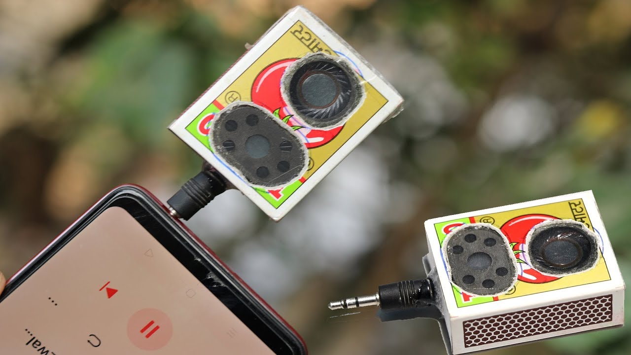 How to make mini Amplifier music speaker using Matchbox - YouTube