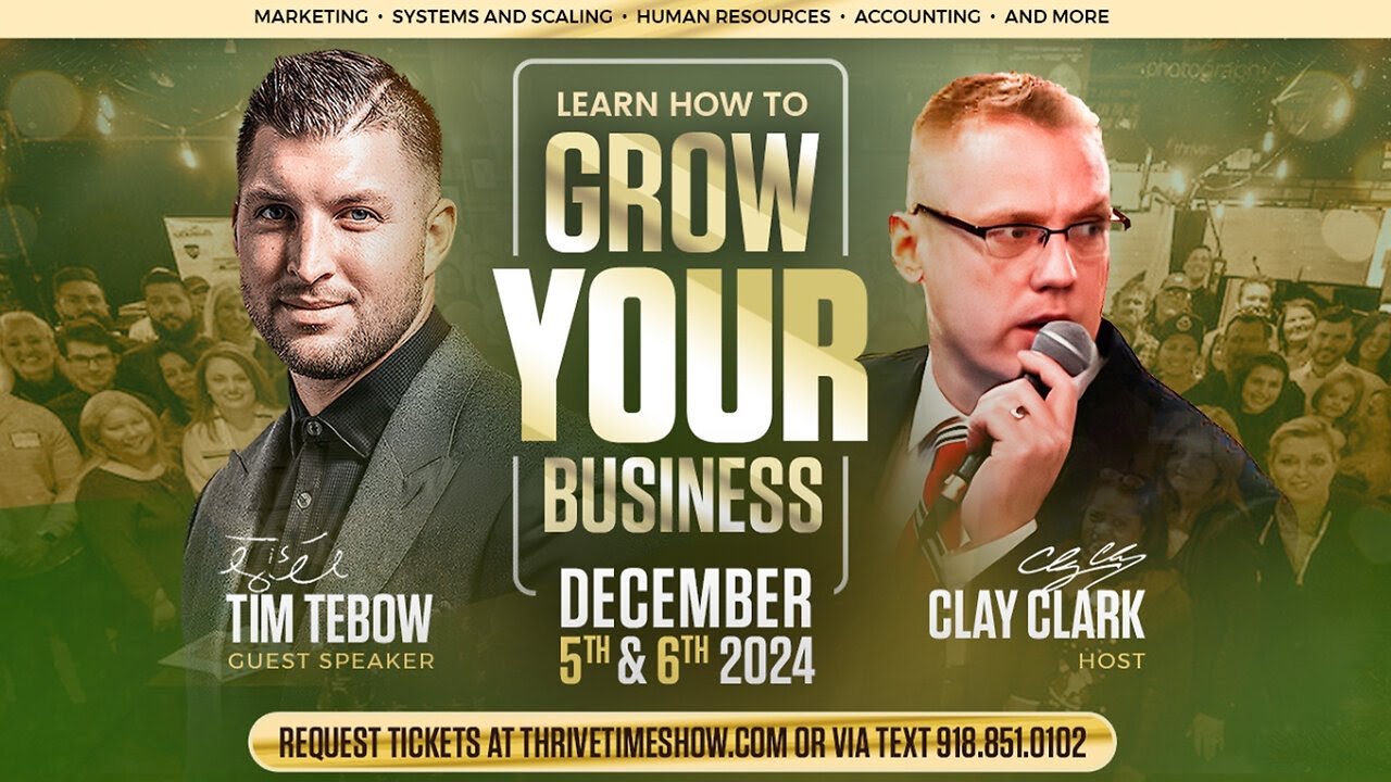 Tim Tebow | Join Tim Tebow At Clay Clark's Business Conference ...