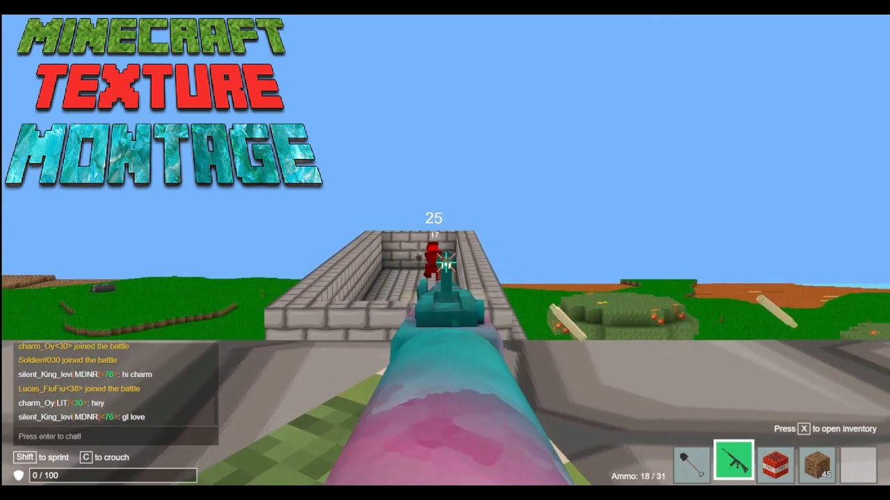 voxiom io minecraft texture montage - YouTube
