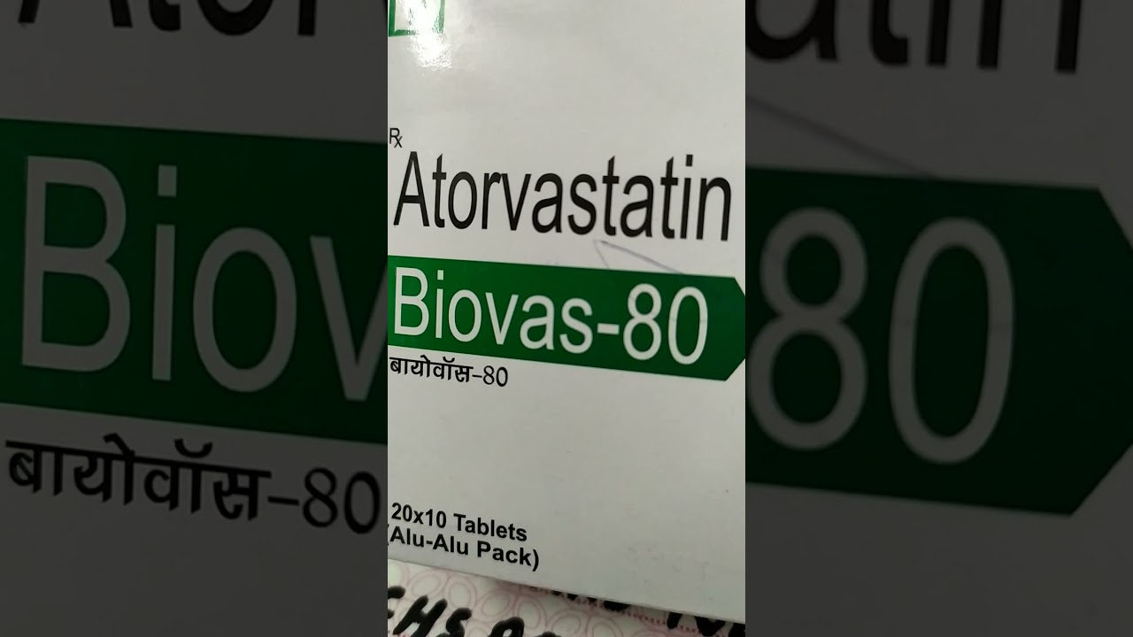 Atorvastatin 80 mg tablet ( Biovas-80) - YouTube