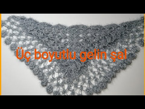 Kolay Üç Boyutlu Simli Çeyizlik Şal Modeli