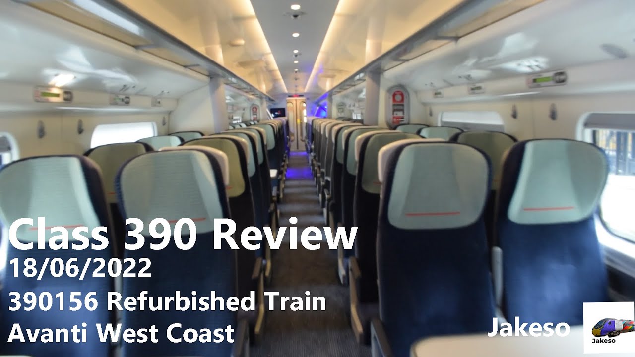 REFURBISHED Class 390 Pendolino Standard Class Review and Journey ...