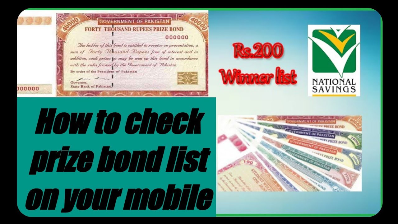 How to check prize bond list on your mobile in one Click prize bond ...