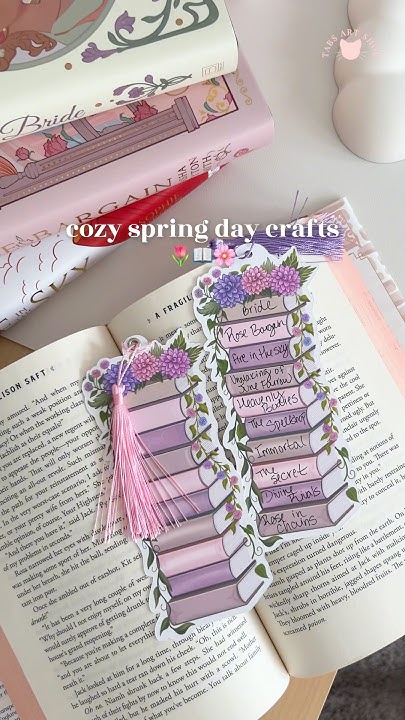 Tbr floral bookmarks 🌸📖 #bookmarks #booktube #crafts #reading #tbrlist ...