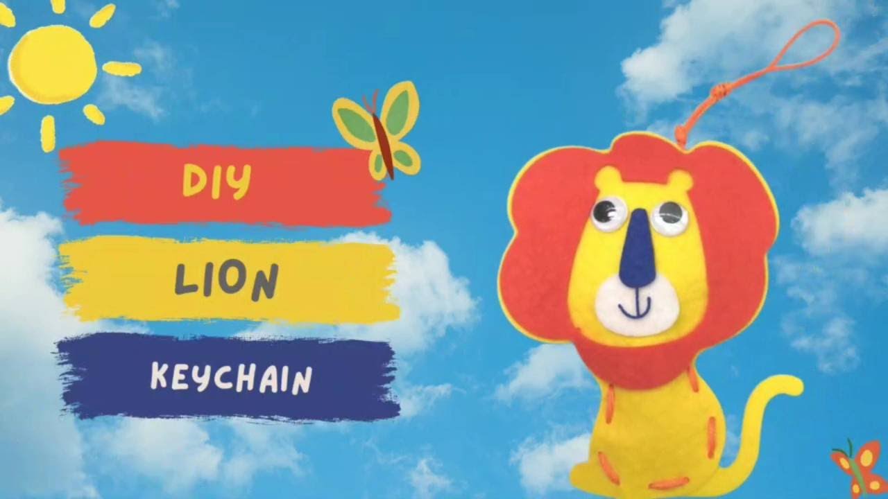 DIY Lion Keychain - YouTube