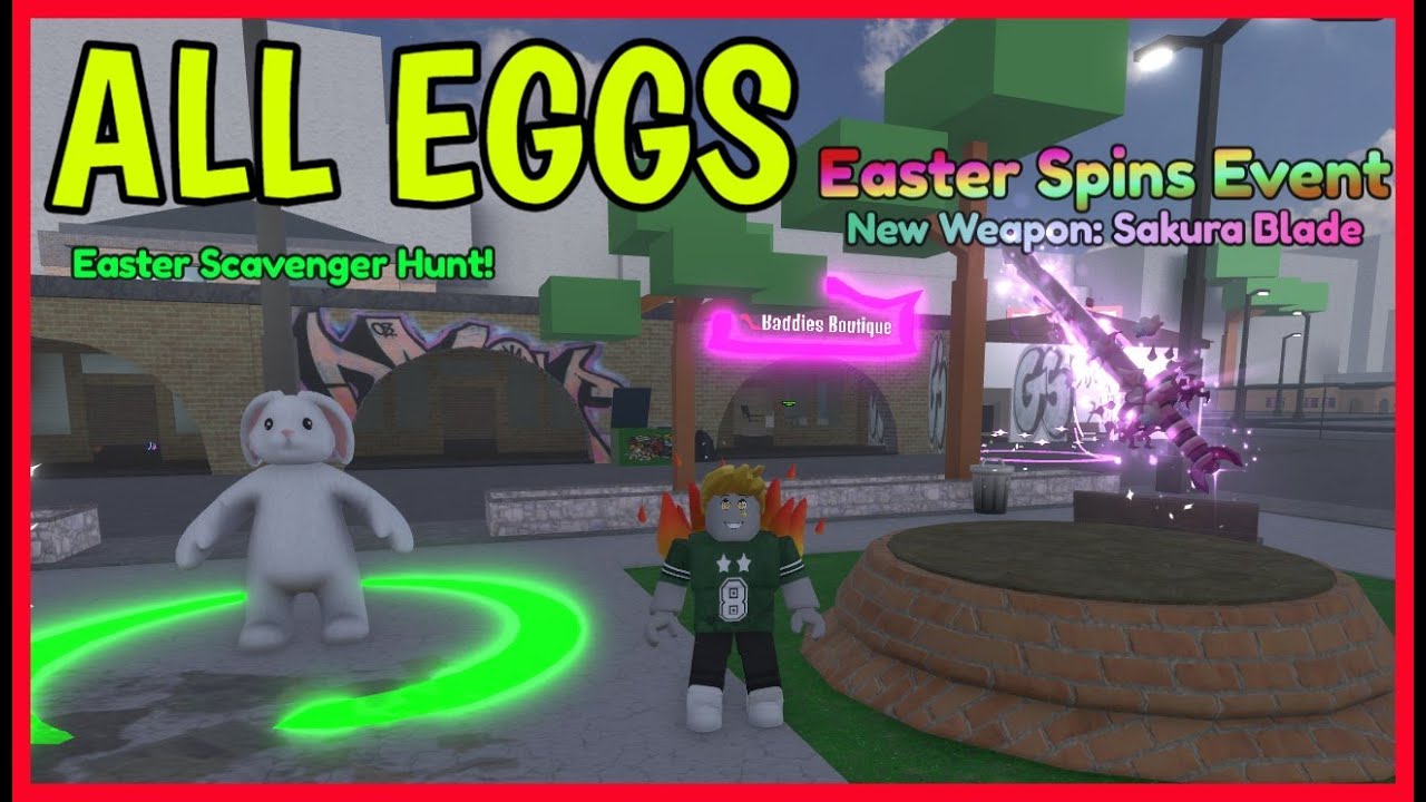 BADDIES ALL EGGS [ Easter Scavenger Hunt ] Update Roblox - YouTube