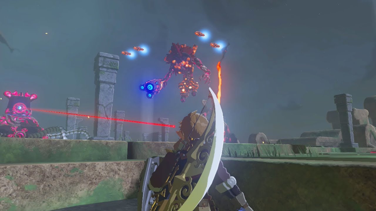 Link Vs Guardian Vs WindBlight Ganon - Zelda Breath of the Wild - YouTube