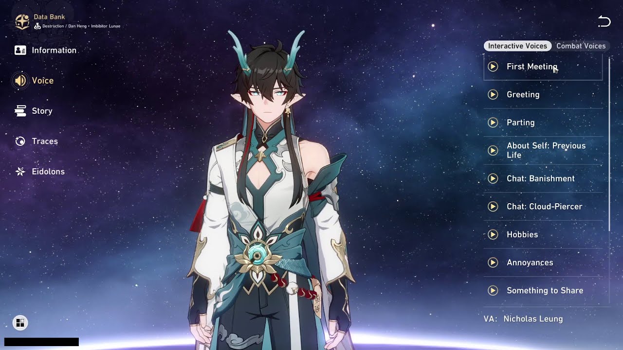 DAN HENG • IMBIBITOR LUNAE ALL VOICE LINES (ENGLISH) - YouTube