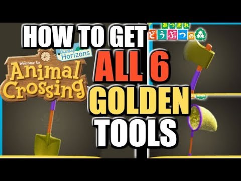 How to get ALL 6 GOLDEN Tools in Animal Crossing New Horizons - YouTube