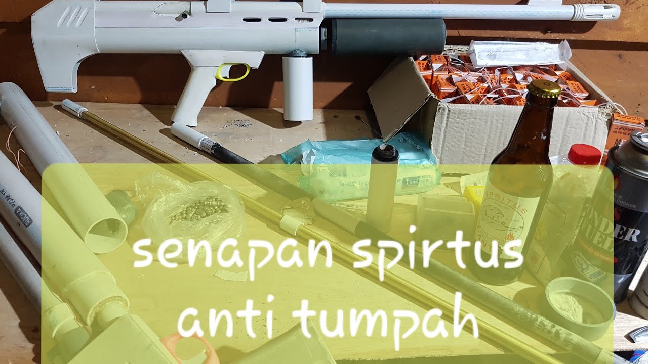 cara membuat mainan senapan pvc spirtus pompa anti tumpah - YouTube