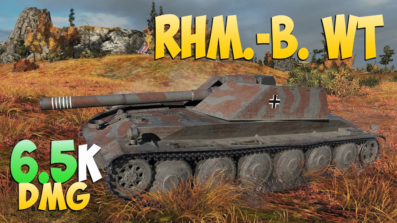 Rhm.-B. WT - 4 Frags 6.5K Damage - Modest! - World Of Tanks - YouTube
