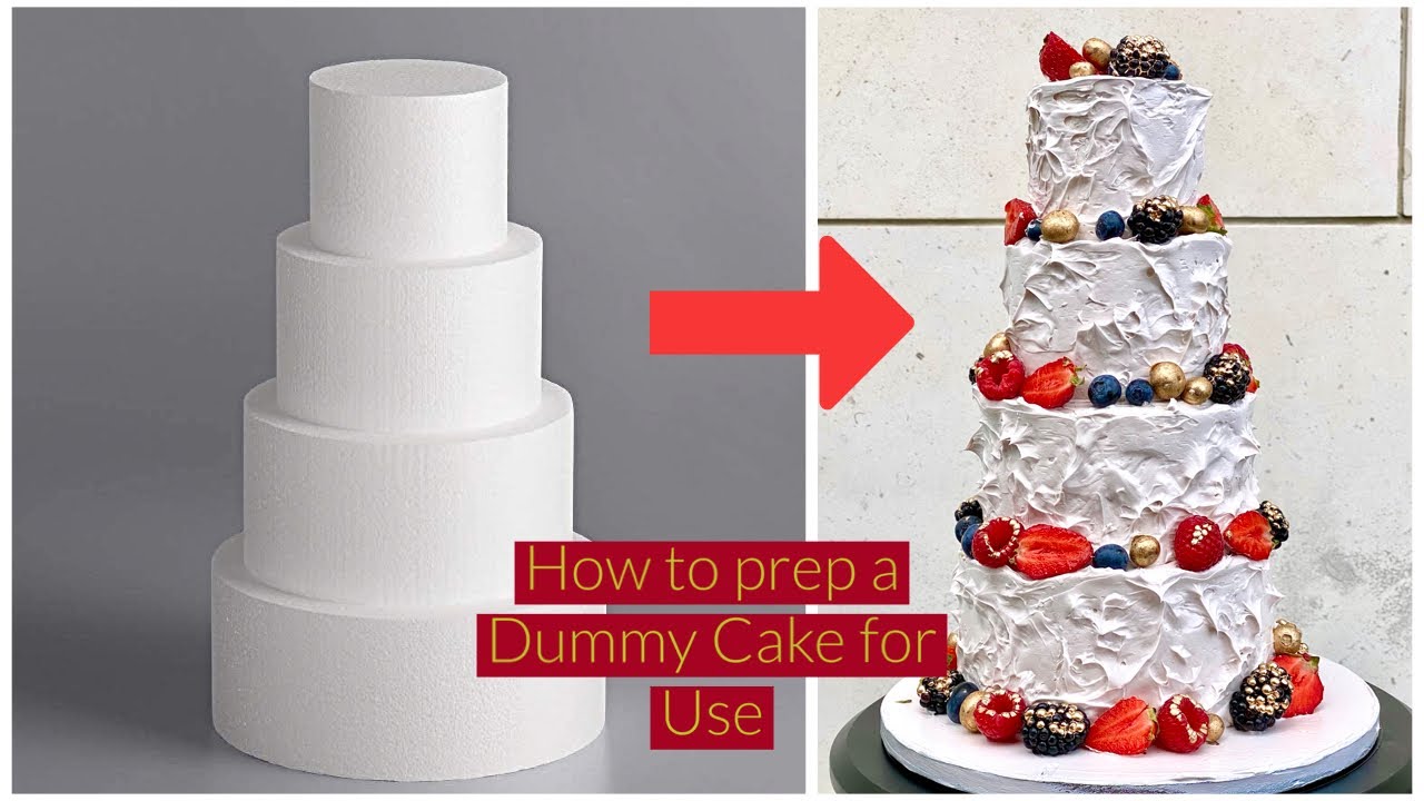 How to prep a Dummy Cake /Cake foam - YouTube