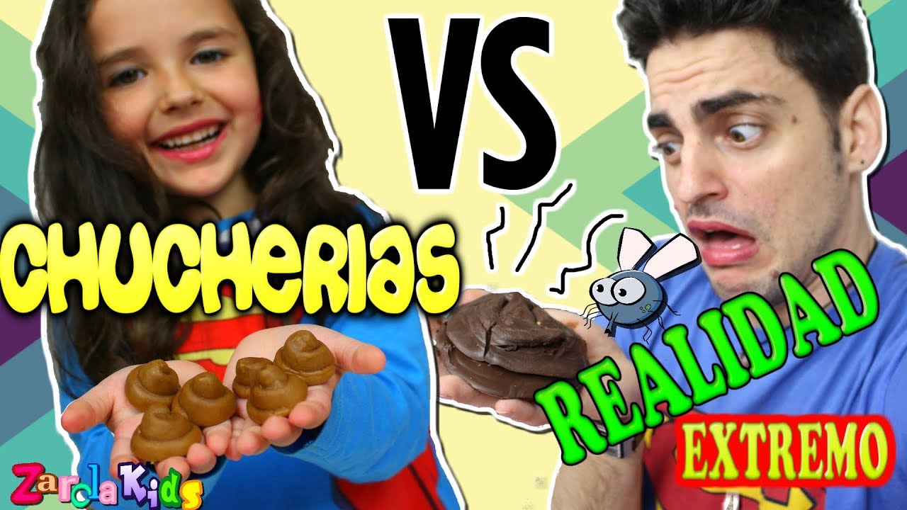 GUMMY VS REAL. Chucherías vs realidad EXTREMO Zarolakids - YouTube