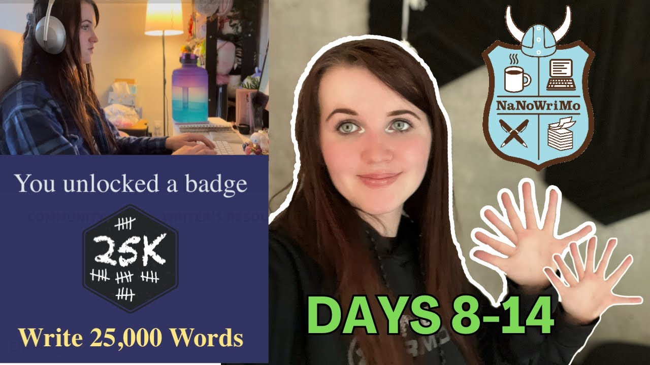 NaNoWriMo Week 2: Hitting 25k words, writer's block & more - YouTube