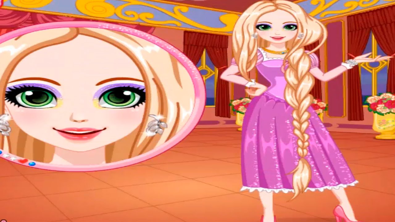 DISNEY PRINCESS | Rapunzel Glittery Makeup | English Episode | Princess ...