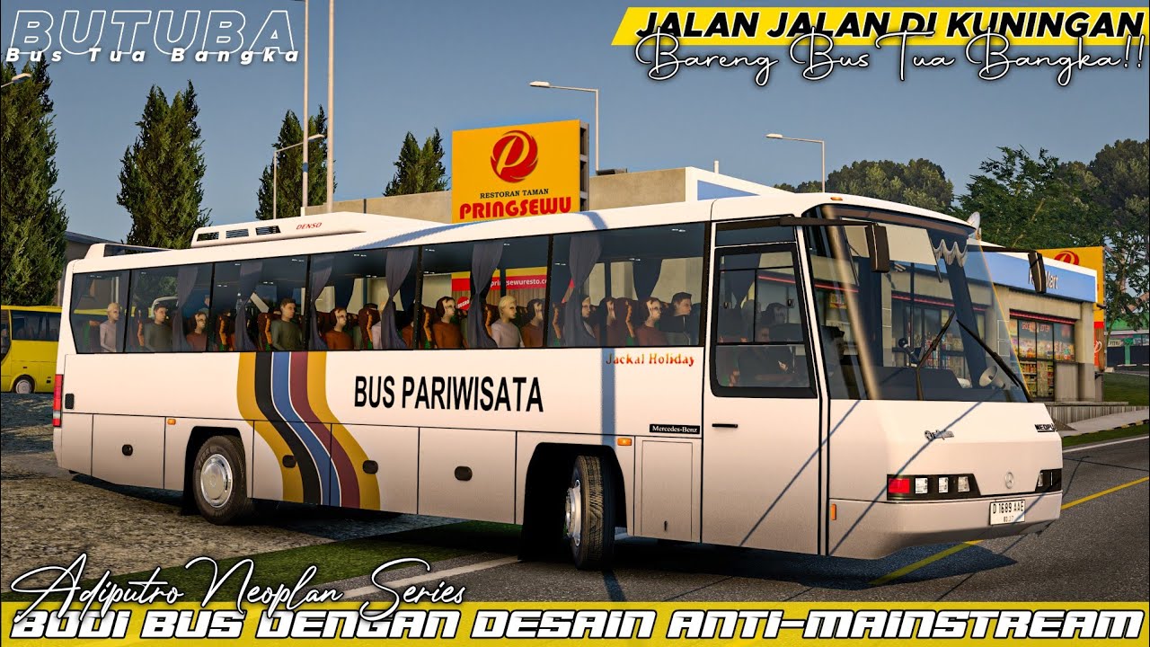 Jalan² di Kuningan Naik Bis Tua Bangka!! // Adiputro Neoplan | ETS 2 ...