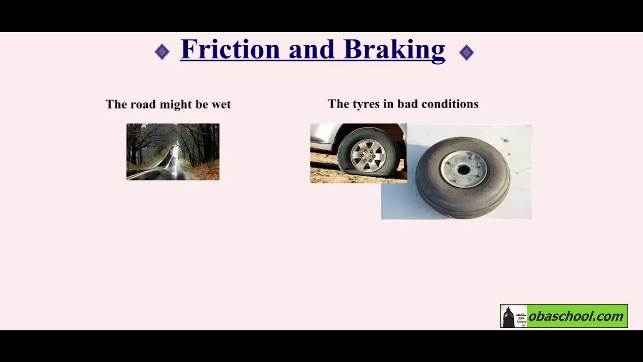 Car stopping distance Ex 07 (friction and braking) - A Level - YouTube