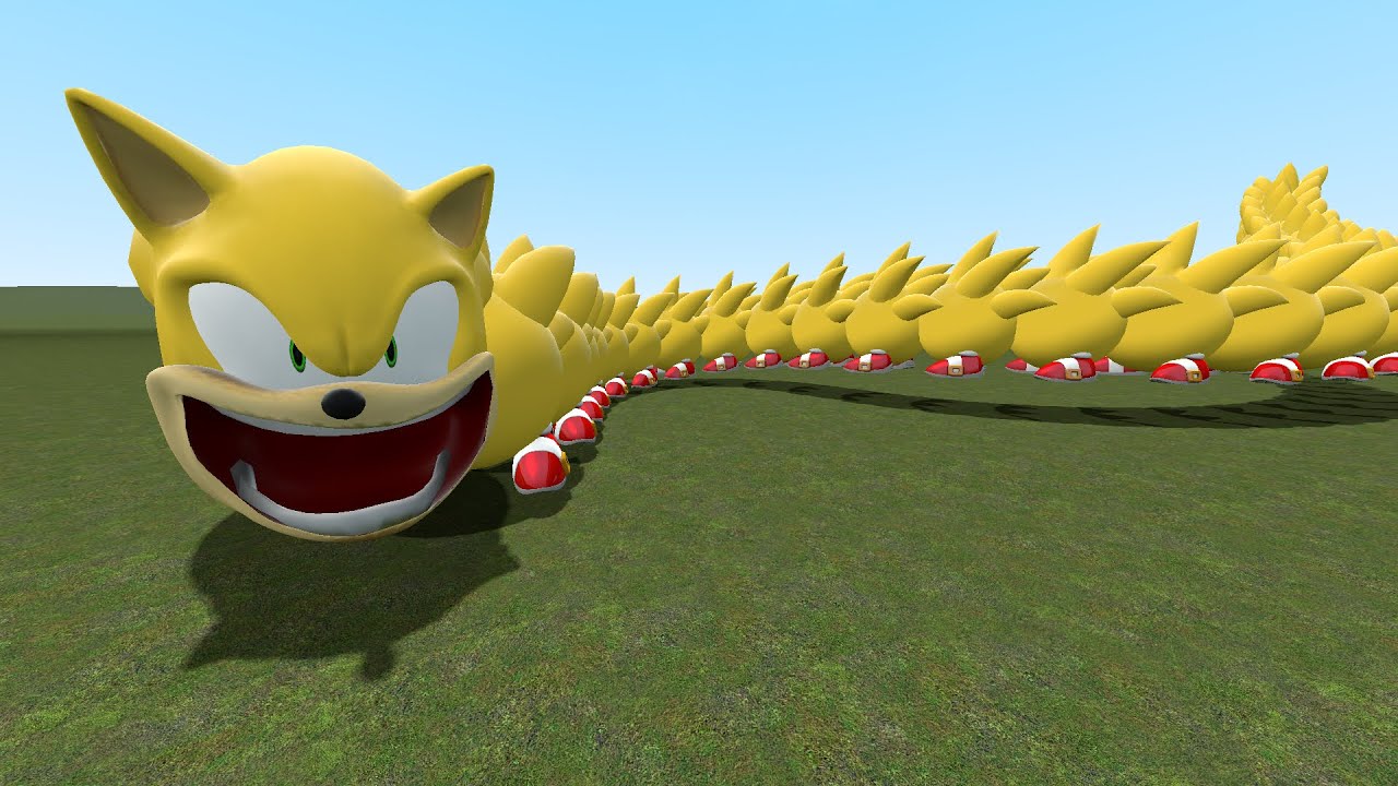 WHAT IF SUPER SONIC BECAME ROBLOX HUNGRY SUPER SONIC WORM In Garry's ...