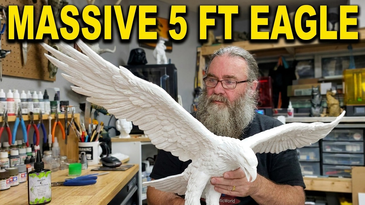 BALD EAGLE FULL-SIZE (5 ft wingspan 3D print) #baldeagle #stlmade # ...