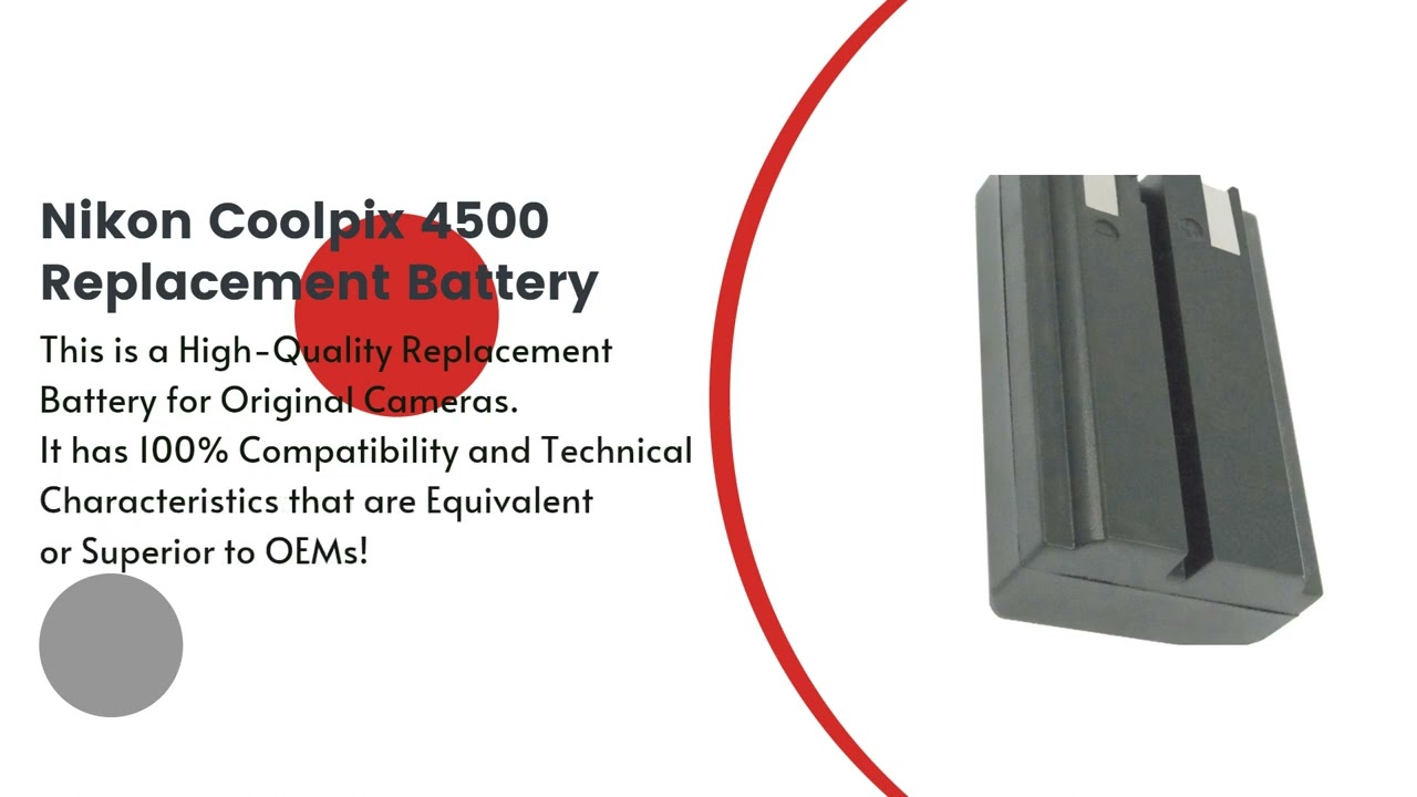 Replacement Battery for Nikon Coolpix 4500